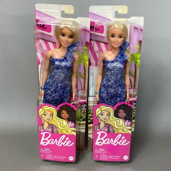 Barbie | Toys | Barbie Blonde Hair Blue Eye With Short Blue Sequins ...
